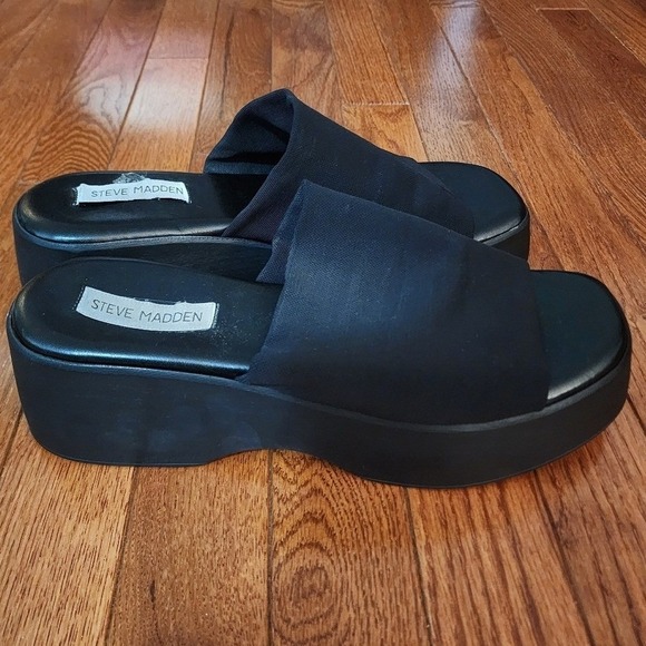 Steve Madden | Shoes | Vintage Steve Madden 9s Y2k Black Platform ...